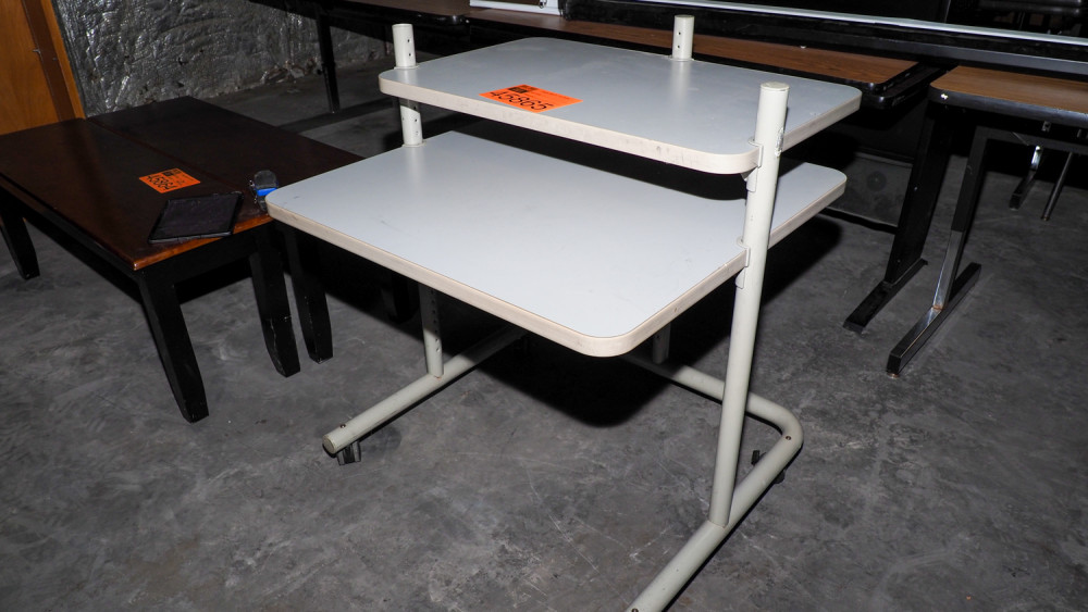 Rolling computer table, 31 x 30” - Swico Auctions