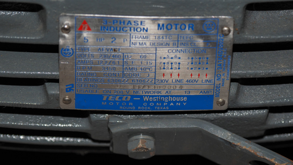 Teco 3 phase induction Motor - Swico Auctions