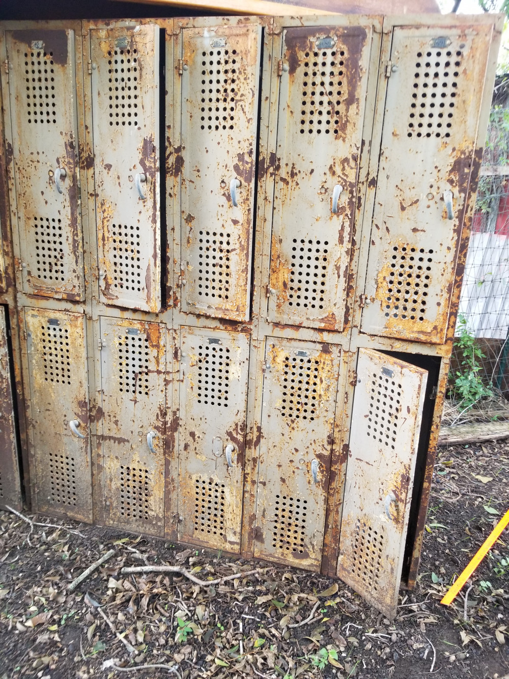 Vintage Steel Double-Sided Lockers #1 - Swico Auctions