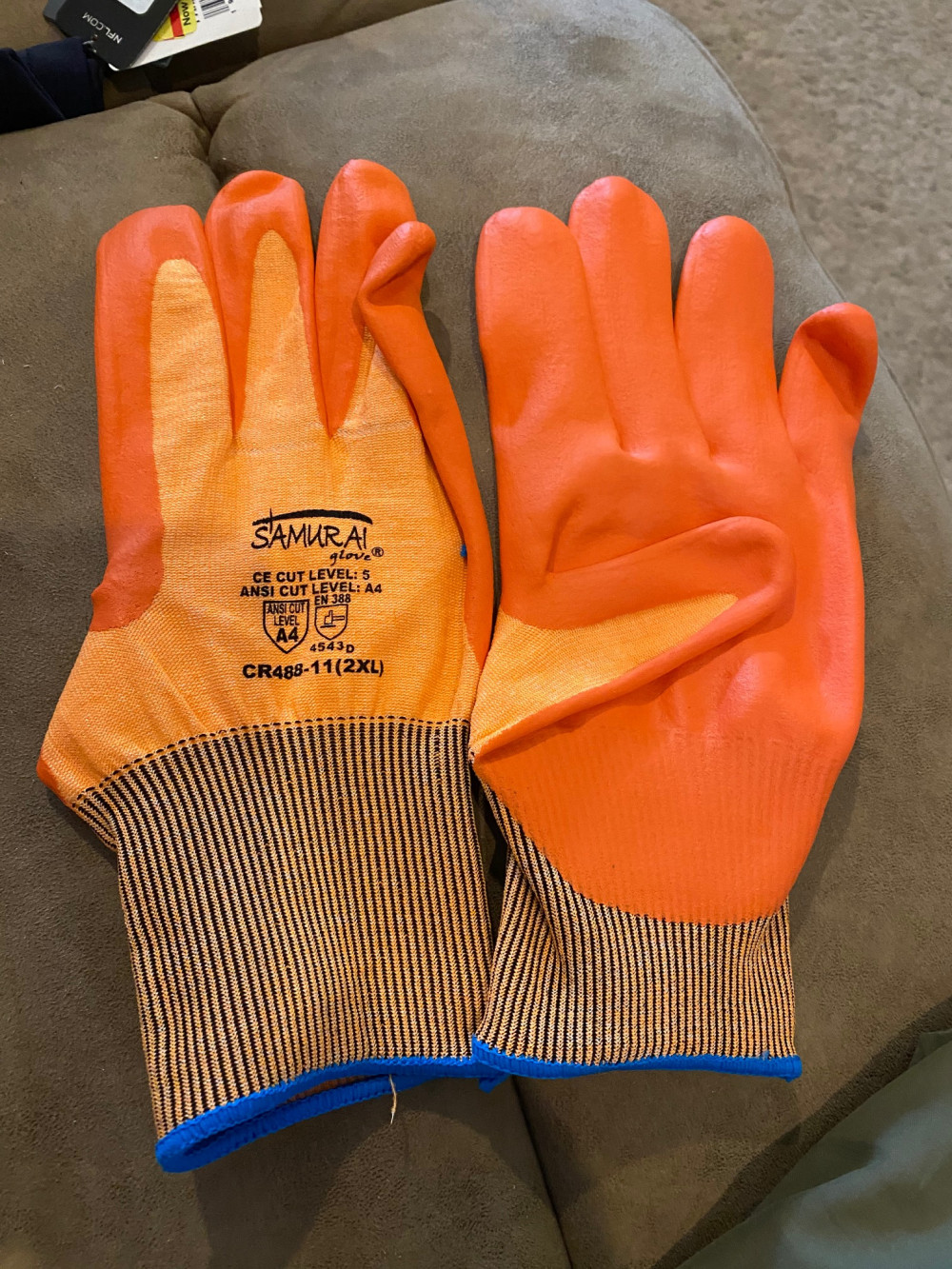 6 Pairs Samurai Cut Resistant Gloves New Size 2XL - Swico Auctions