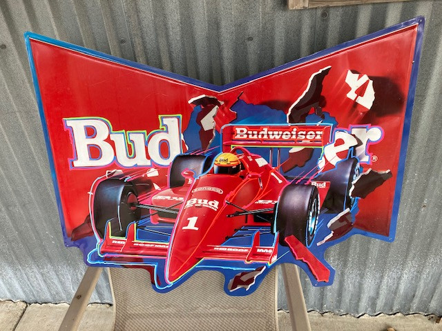 Large Metal NASCAR sign over 3 Feet wide - Swico Auctions