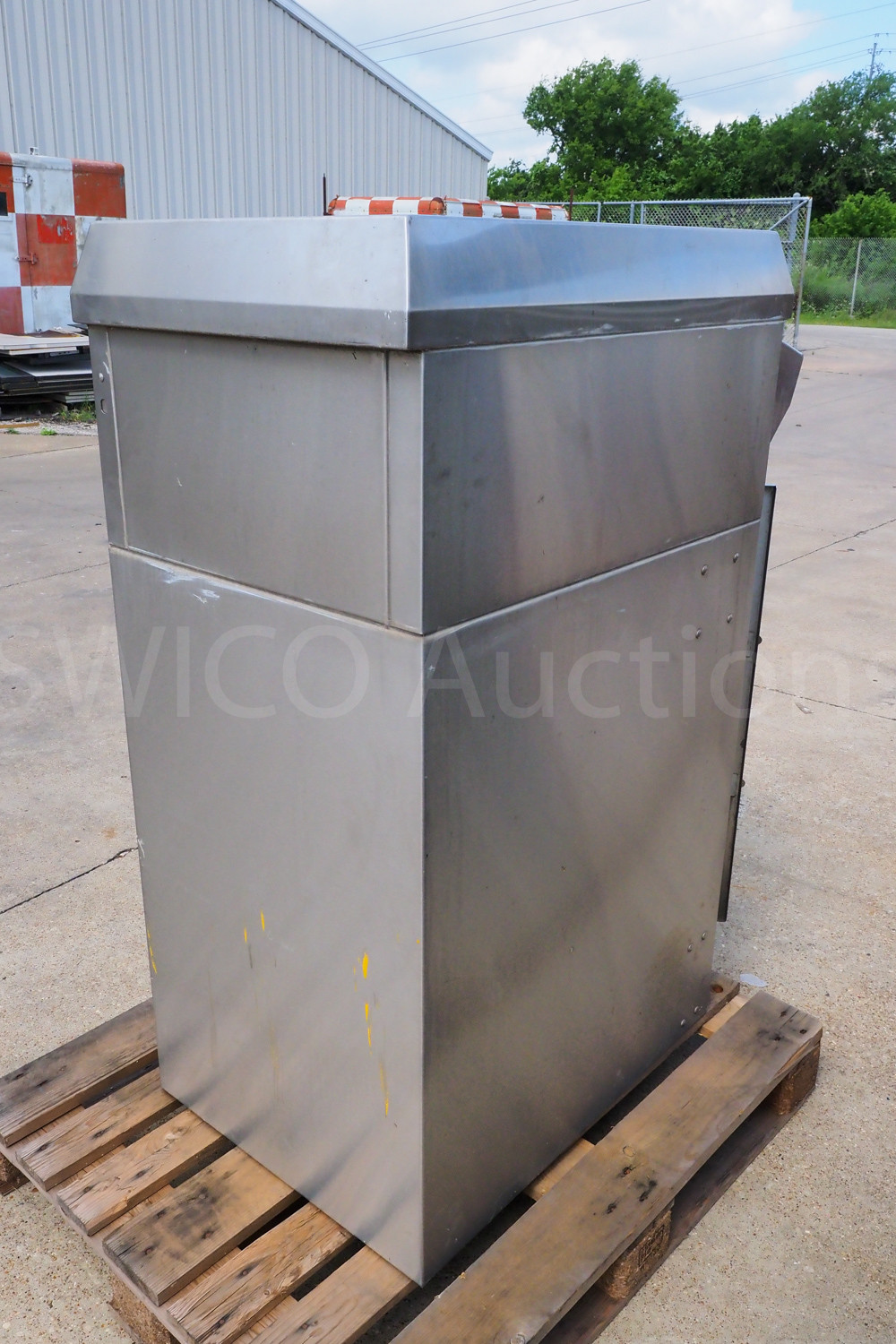 Stainless steel book return box - Swico Auctions