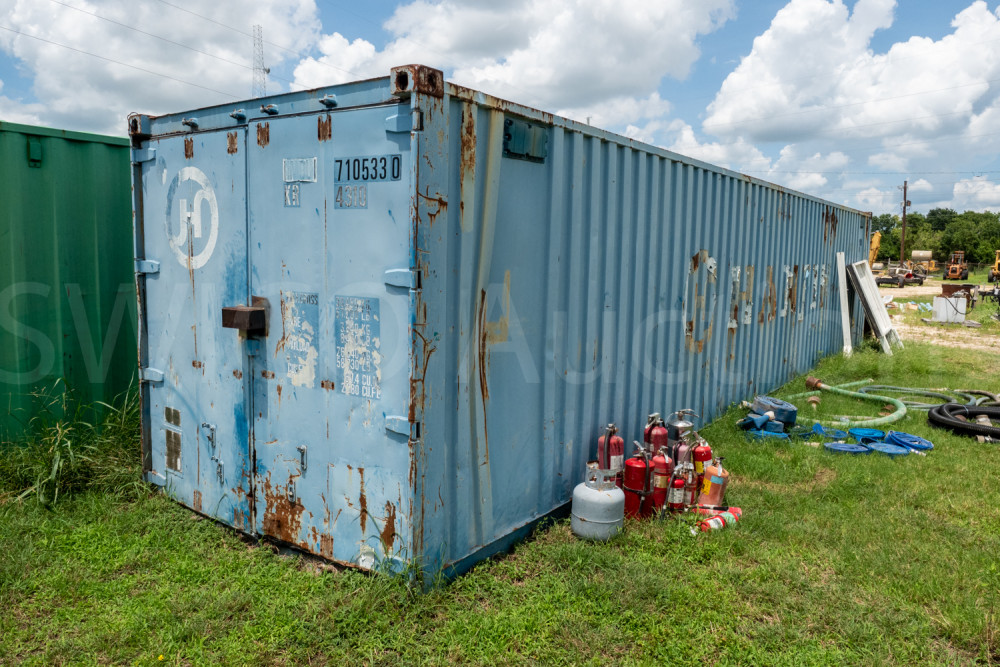 40ft. Grey Conex storage unit - Swico Auctions